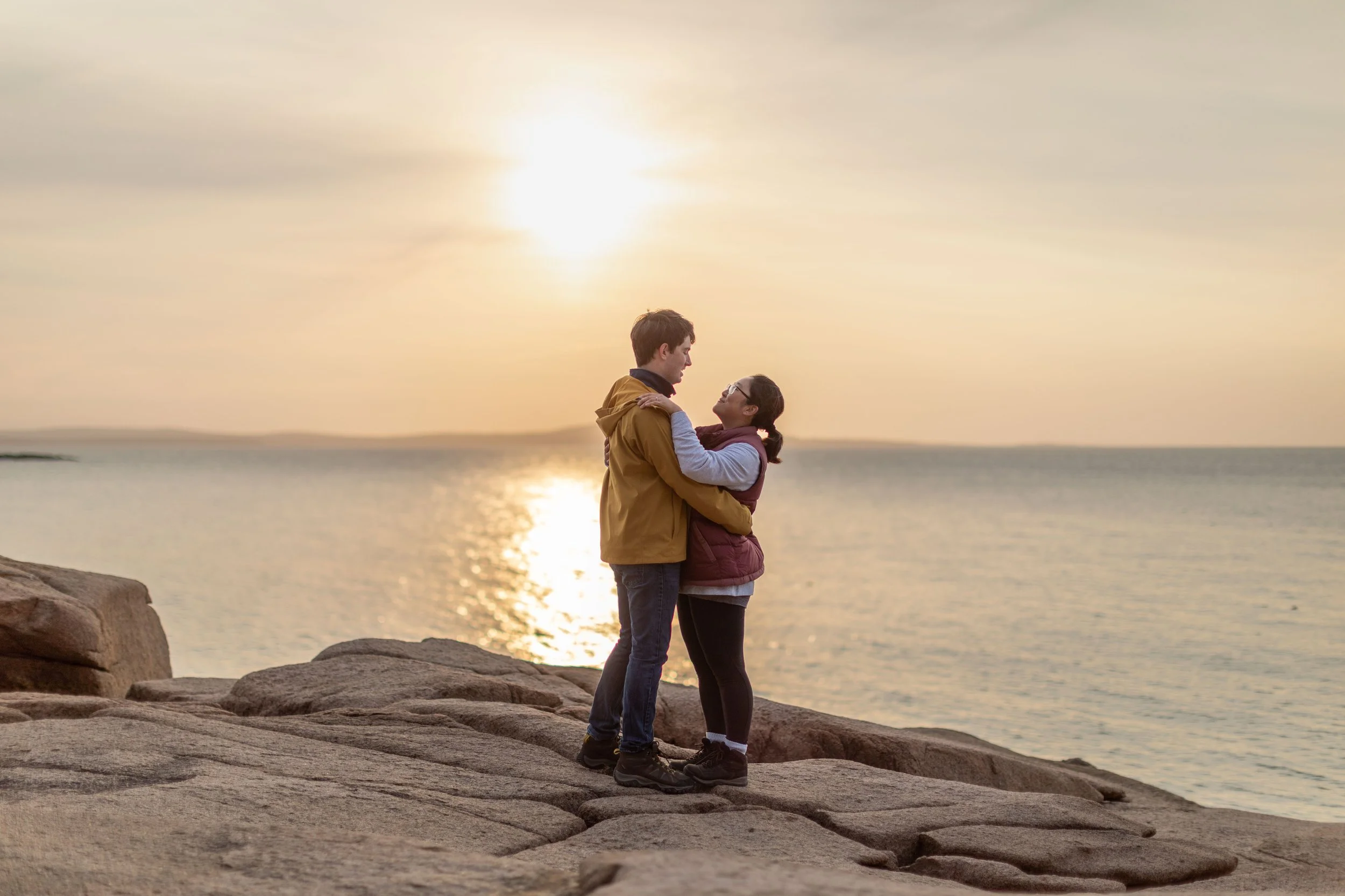 Sunrise Ocean Path Acadia Surprise Proposal Photo Shoot — Aquadro ...