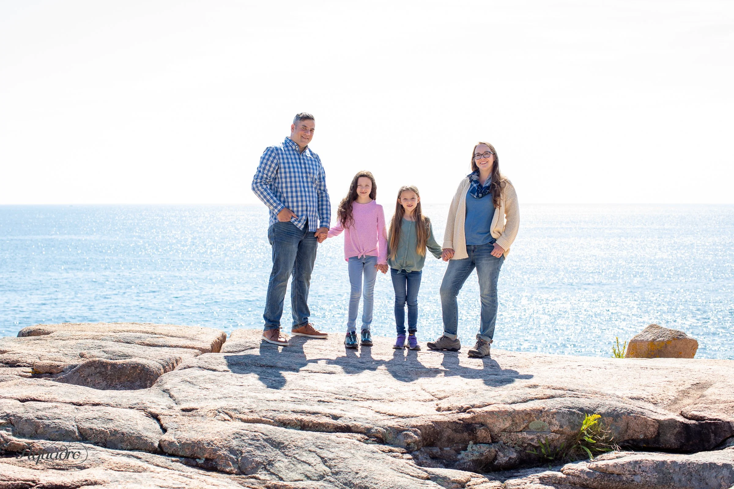 Family Photos in Acadia National Park - Ocean Path — Aquadro Photography