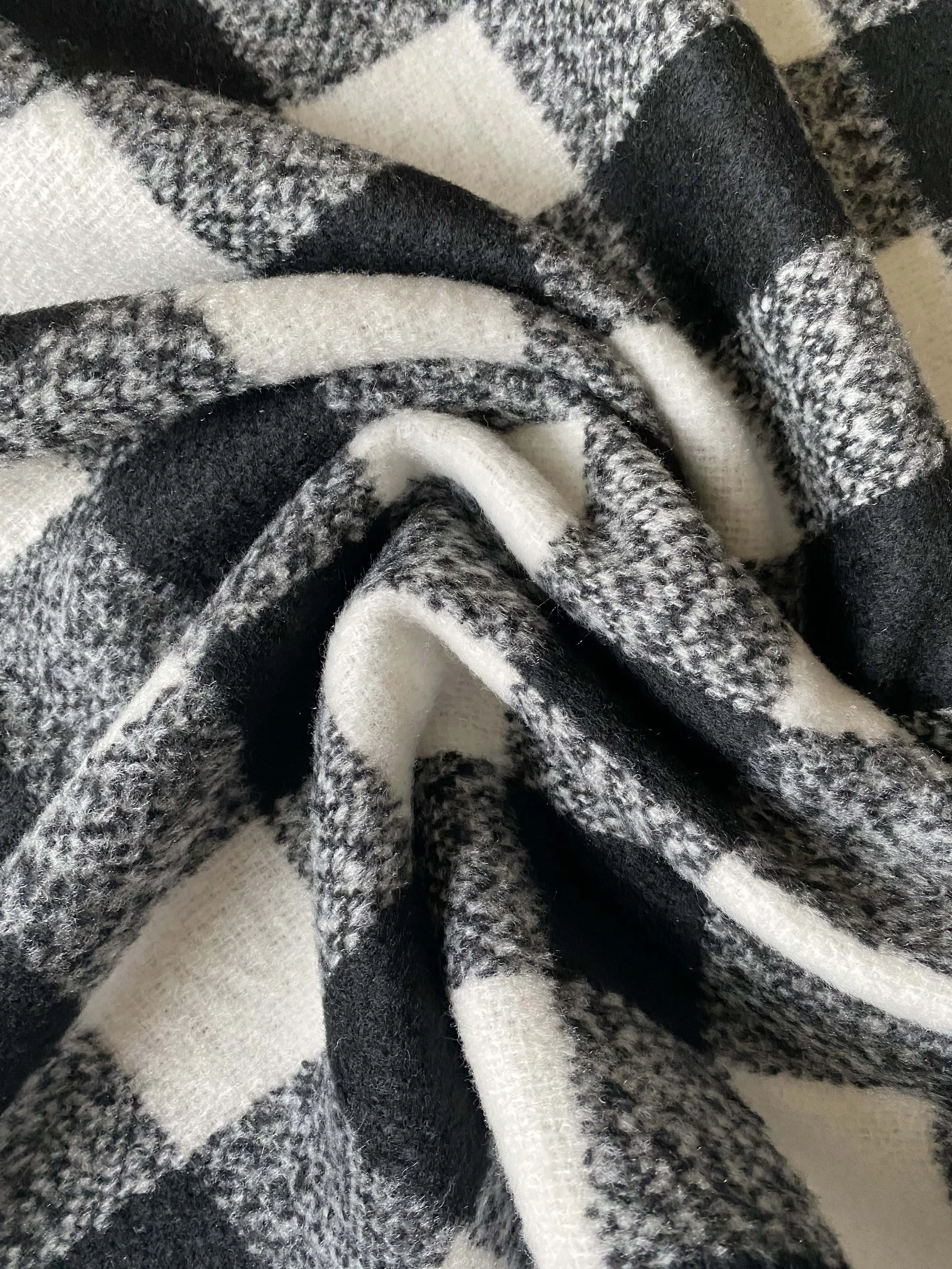 Pink & Grey Check Wool — TREND PATTERNS