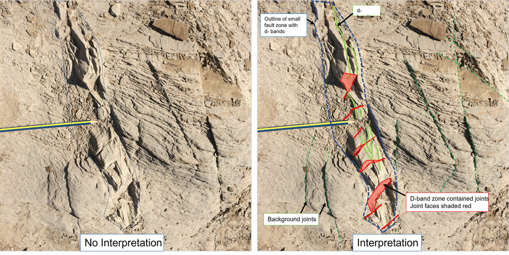 Deformation band contained Joints — Ogilvie Geoscience