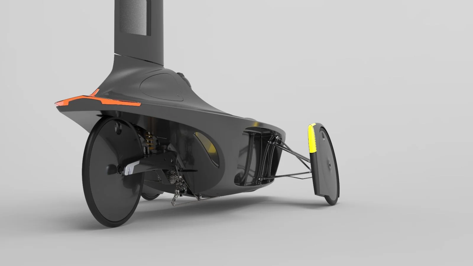 Monocoque recumbent velomobile with wing sail — Pixel & Timber