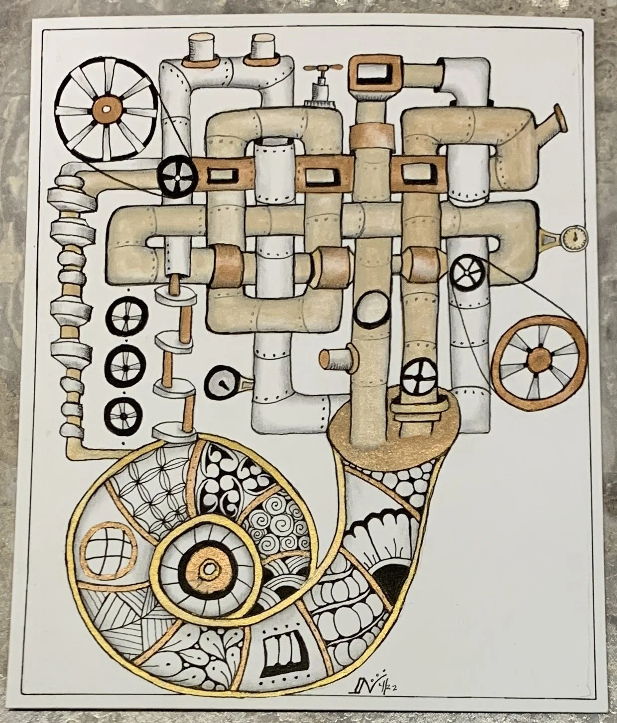Celtic Knots Decorated with Steampunk Designs — I Teach Tangling