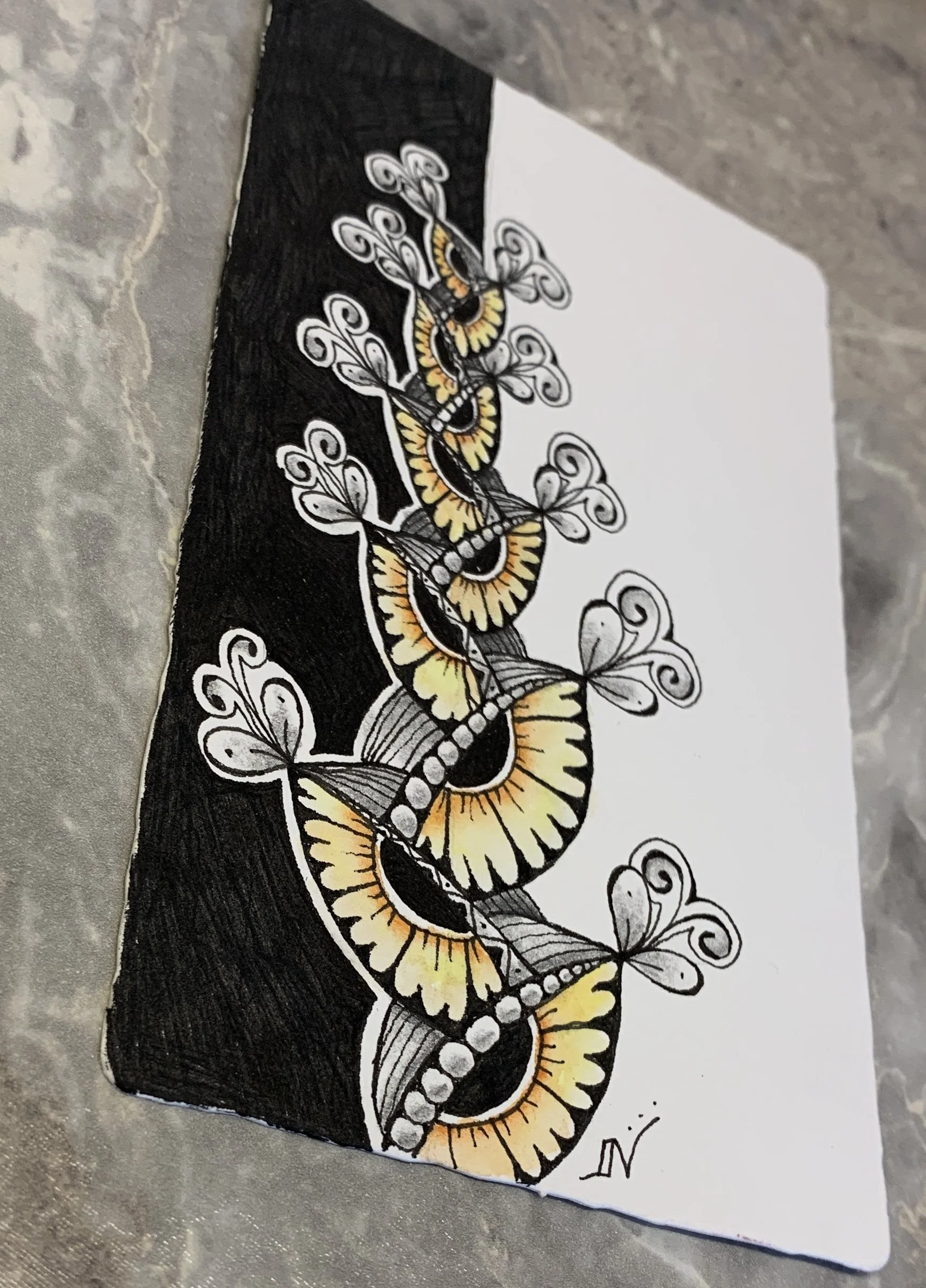 Zentangle drawing series of 21 Phi tile designs — I Teach Tangling
