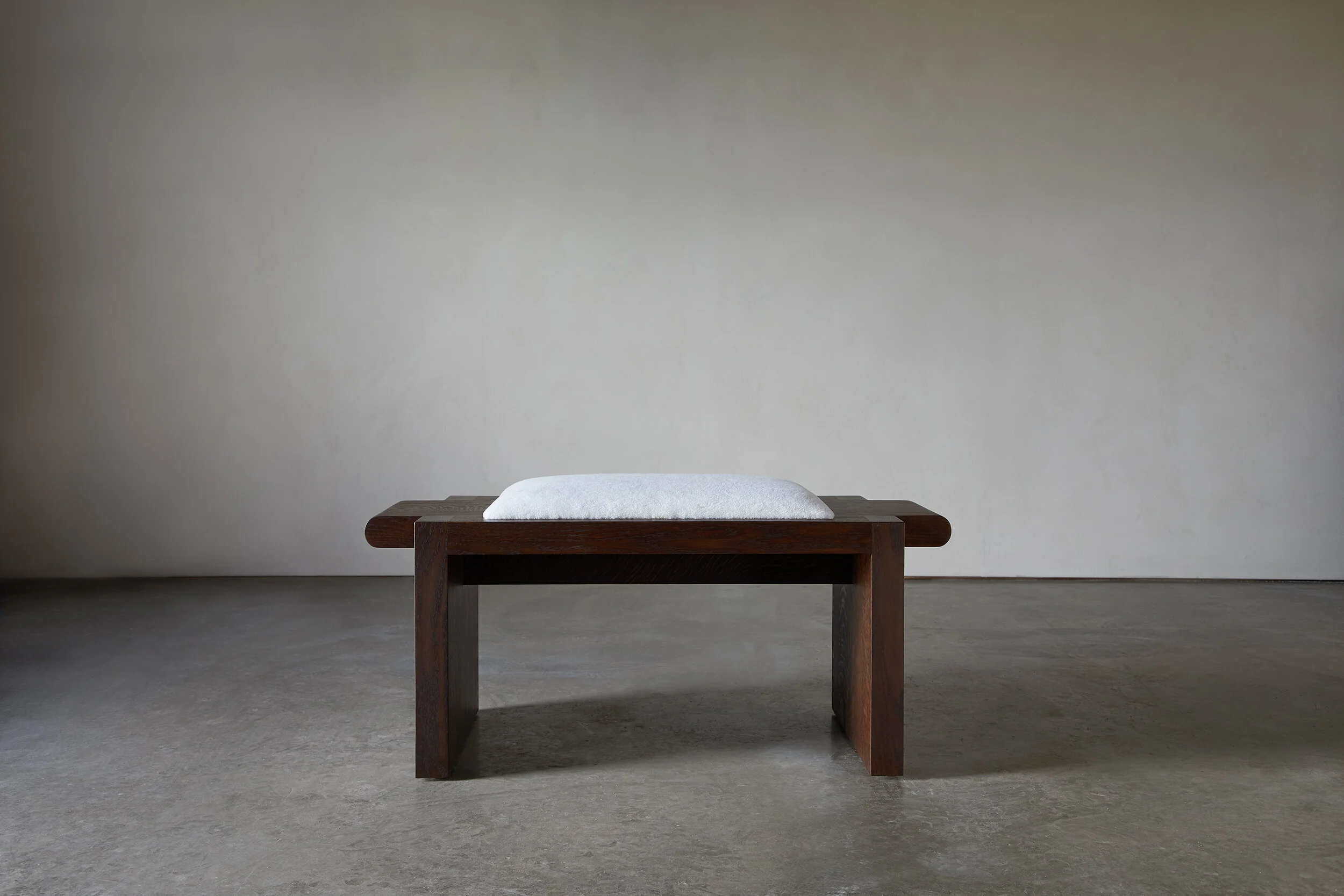 "Stout" Upholstered Plank Bench — fern