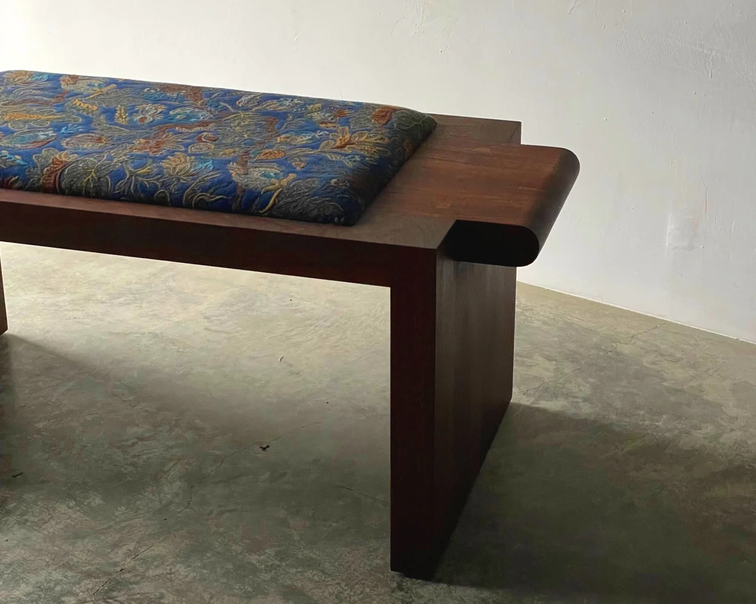 "Stout" Upholstered Plank Bench — fern