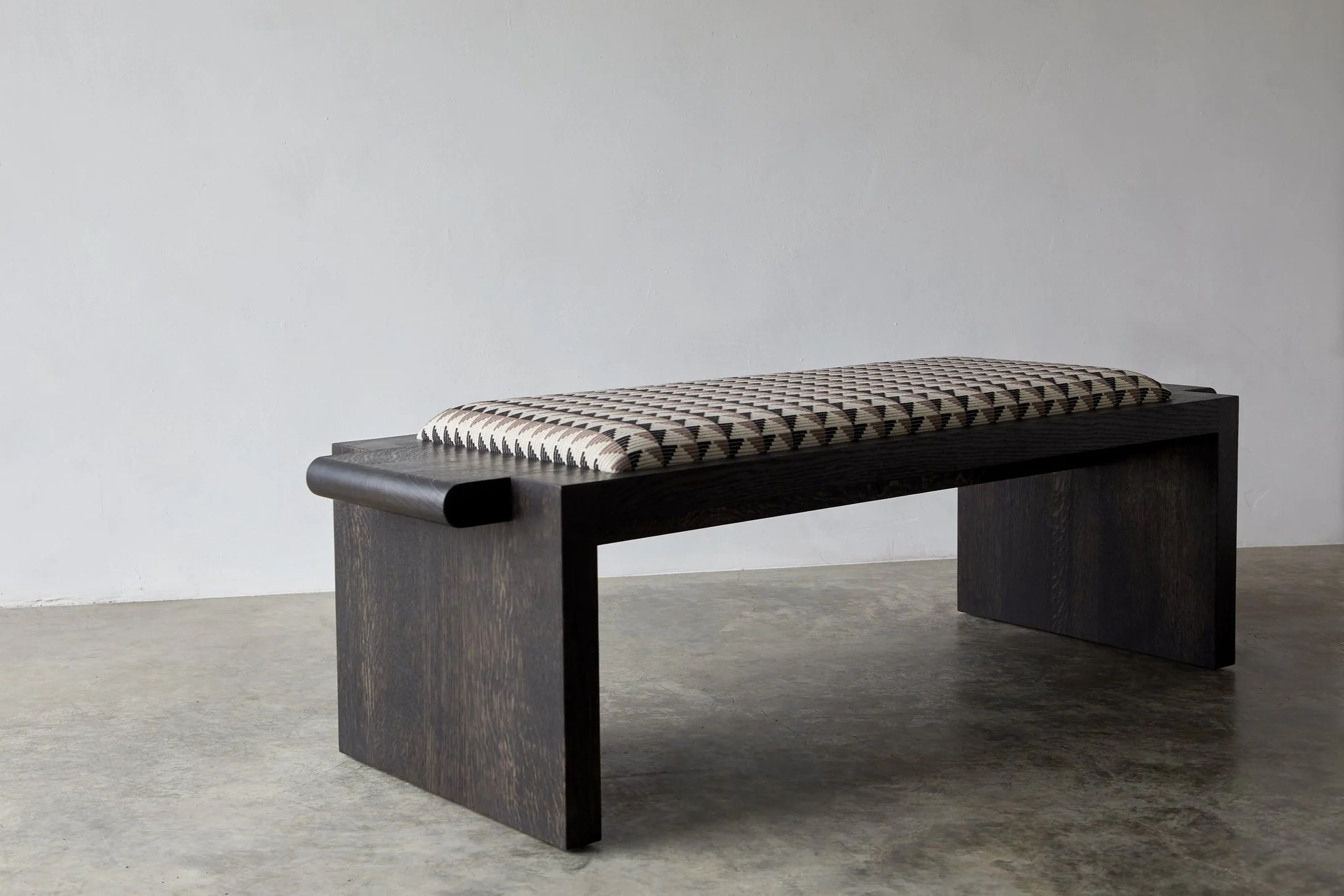 "Stout" Upholstered Plank Bench — fern