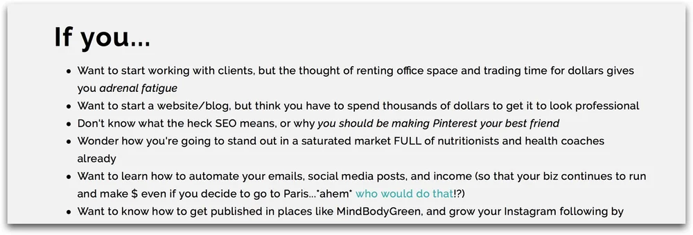 How To Write A High-Converting "About Me" Page On Your Nutrition ...
