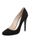 Prada Suede Round Toe Pump in Black — UFO No More