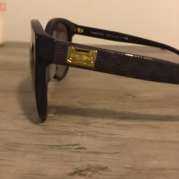 Versace Couture Monogrammed Sunglasses in Dark Purple — UFO No More
