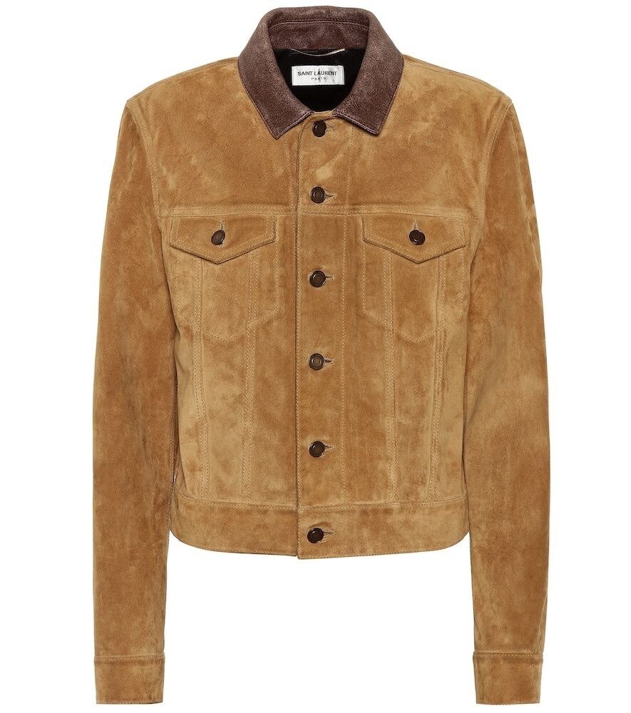 Saint Laurent Suede Jacket in Caramel/Marron — UFO No More