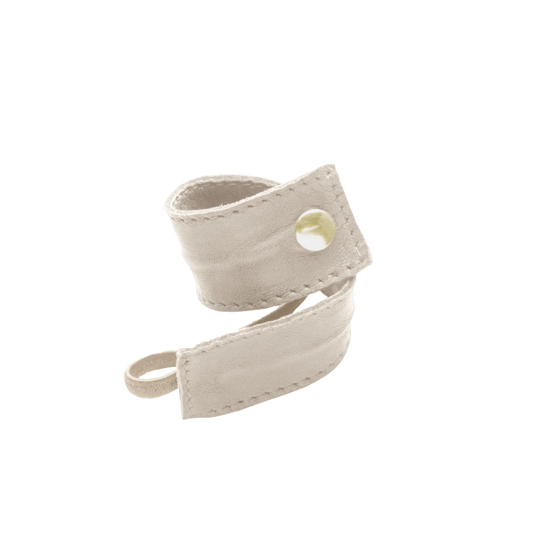 Corinne Short Leather Band In Cream — Ufo No More