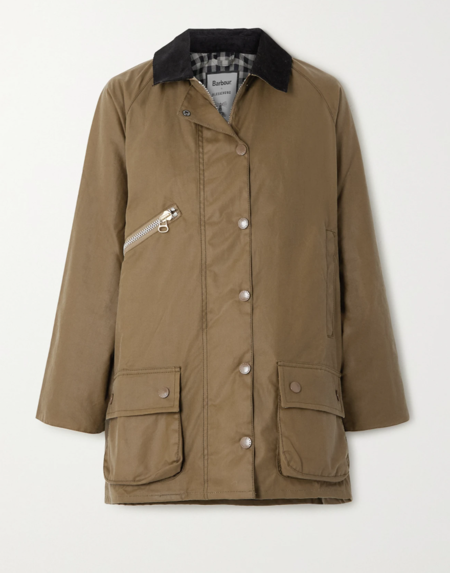 Barbour by alexachung patch waxed cotton jacket online