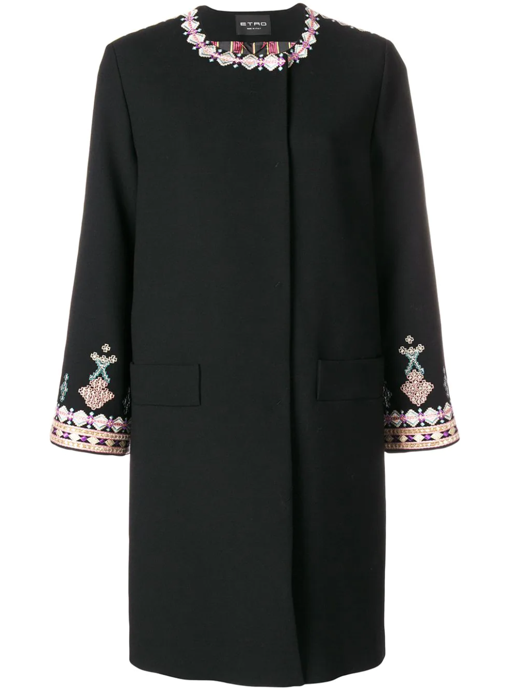 Etro Geometric Embroidered Coat — UFO No More