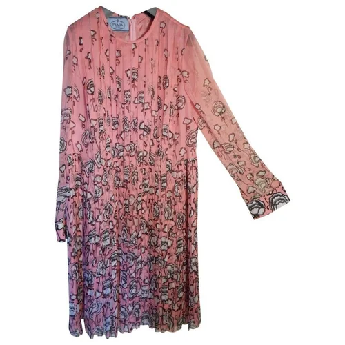 Prada Floral Long Sleeve Dress in Pink — UFO No More