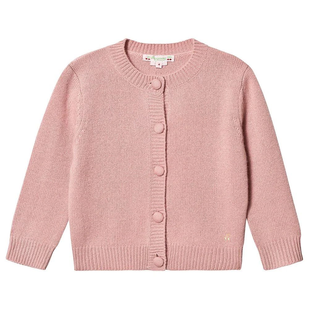 Bonpoint Cherry Logo Knitted Cardigan in Pink — UFO No More