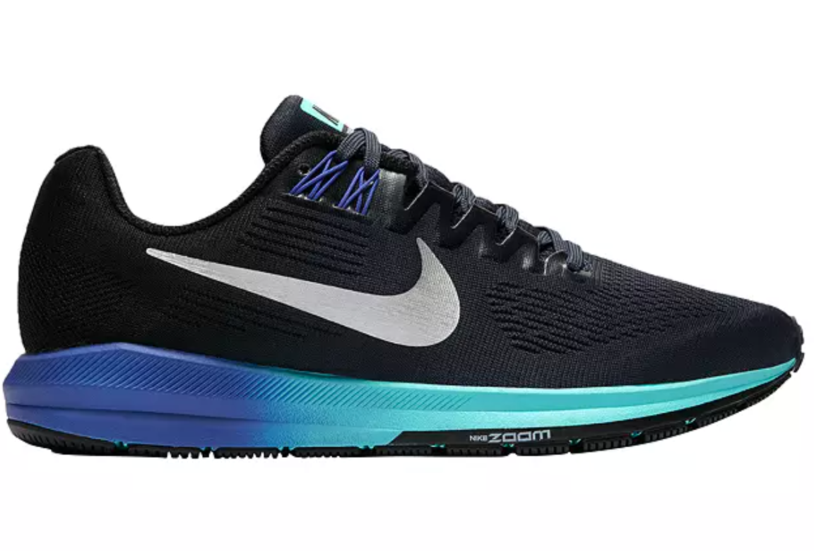 Nike Air Zoom Structure 21 Running Shoes in Thunder Blue/Metallic ...