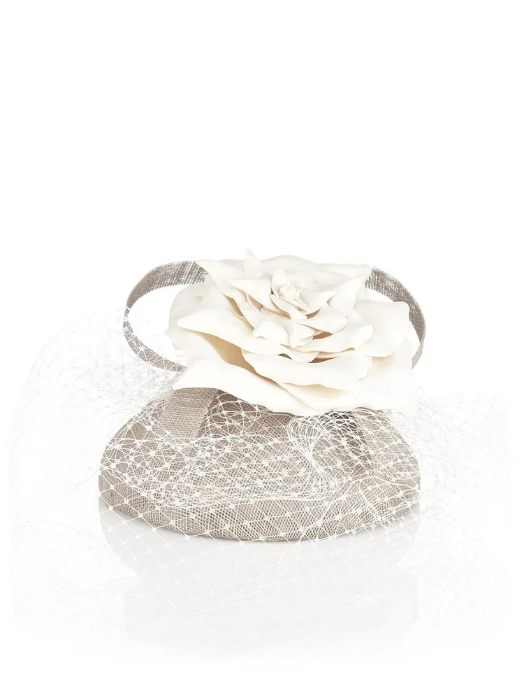Robyn Coles Rain Cloud Sinamay Rose Beret — UFO No More