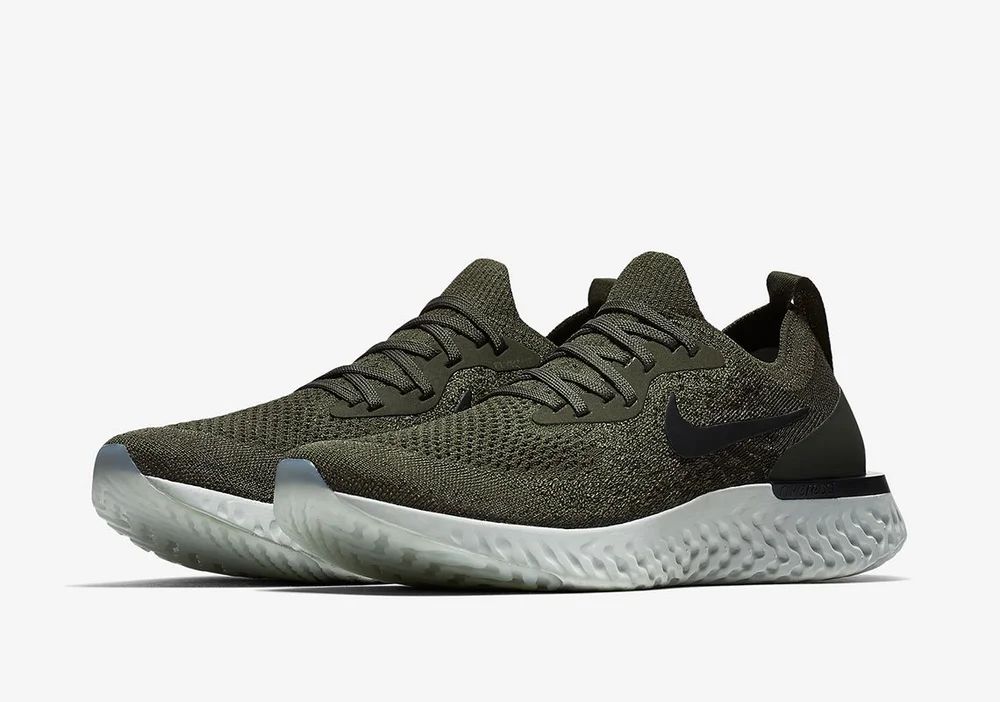 Nike Epic React Flyknit Shoes in Olive — UFO No More