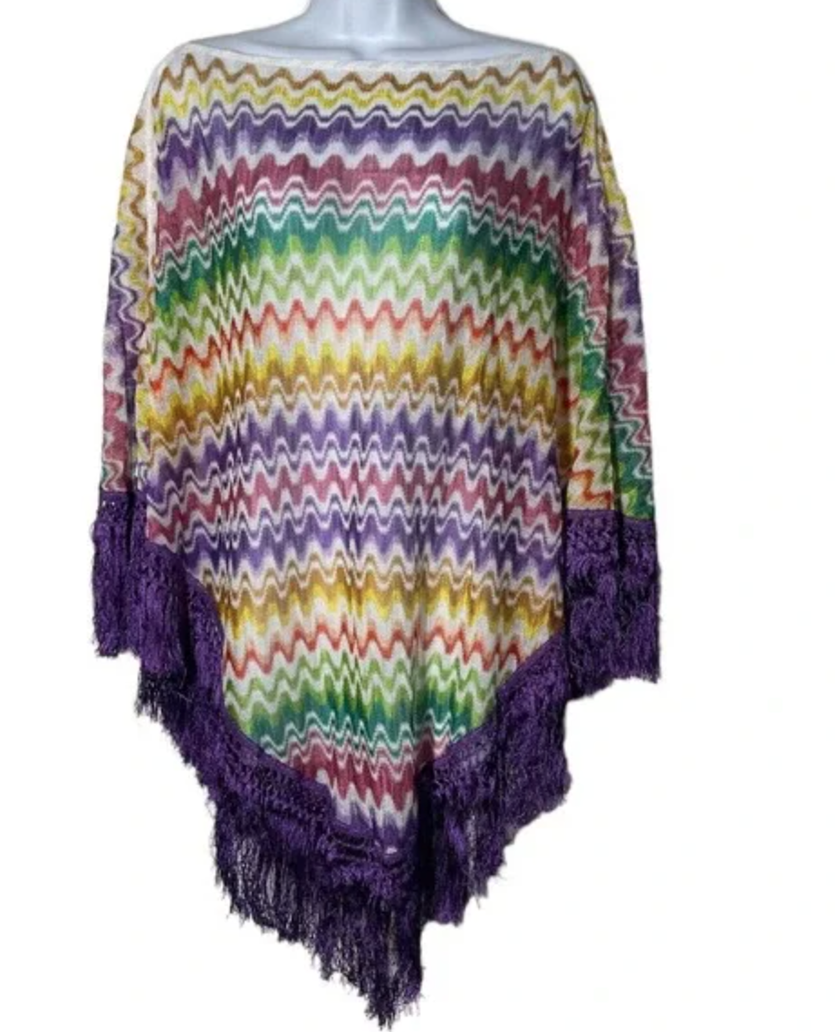 Missoni Fringe Zig Zag Poncho — UFO No More
