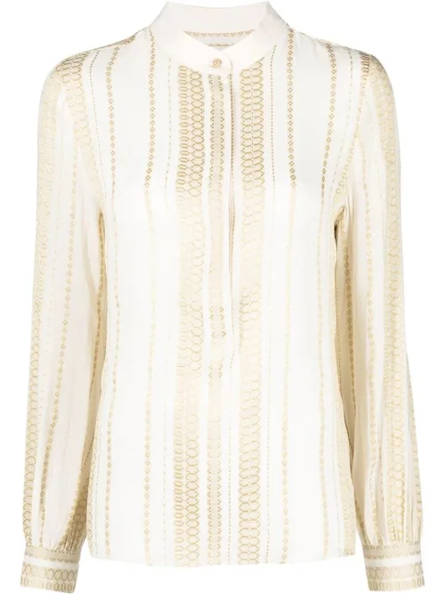 Zeus & Dione Hera Blouse in White/Gold — UFO No More