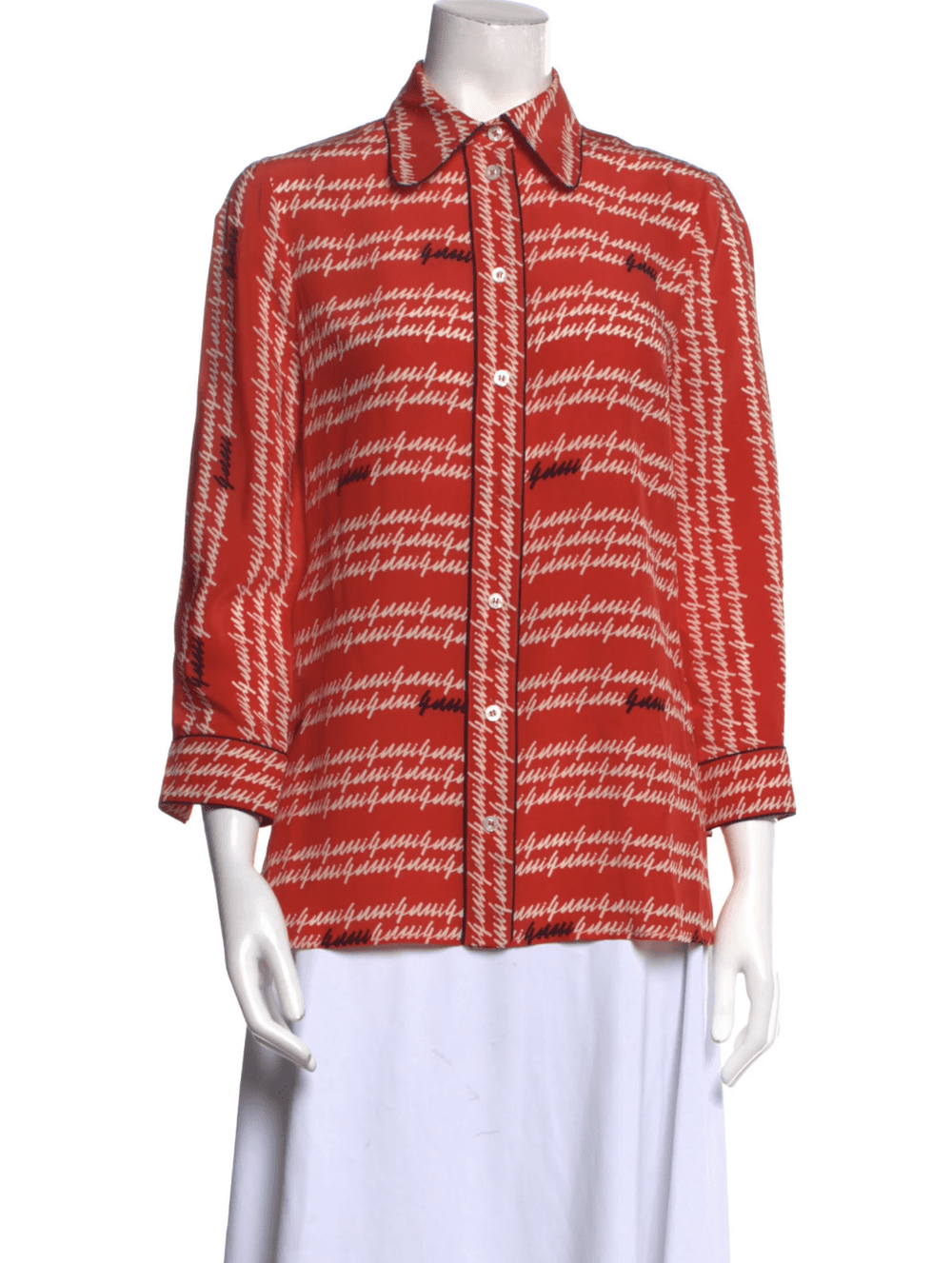 Gucci Abstract Logo Silk Shirt — UFO No More
