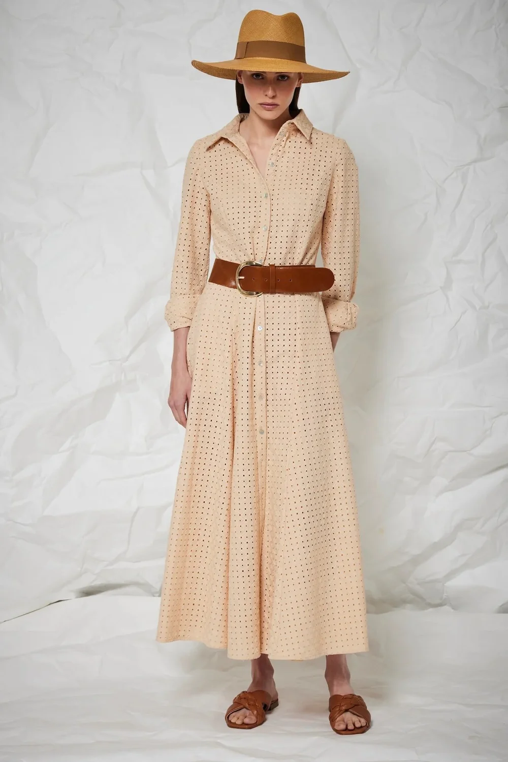 Scapa Chanelle Dress in Beige Embroidery — UFO No More