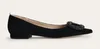 Boden Pointed Ballet Flats in Black Suede — UFO No More
