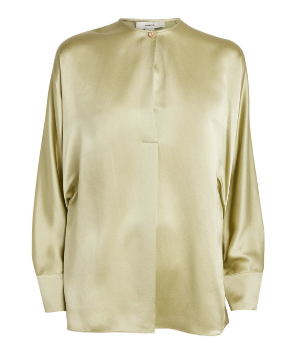 Vince Collarless Silk Blouse — UFO No More