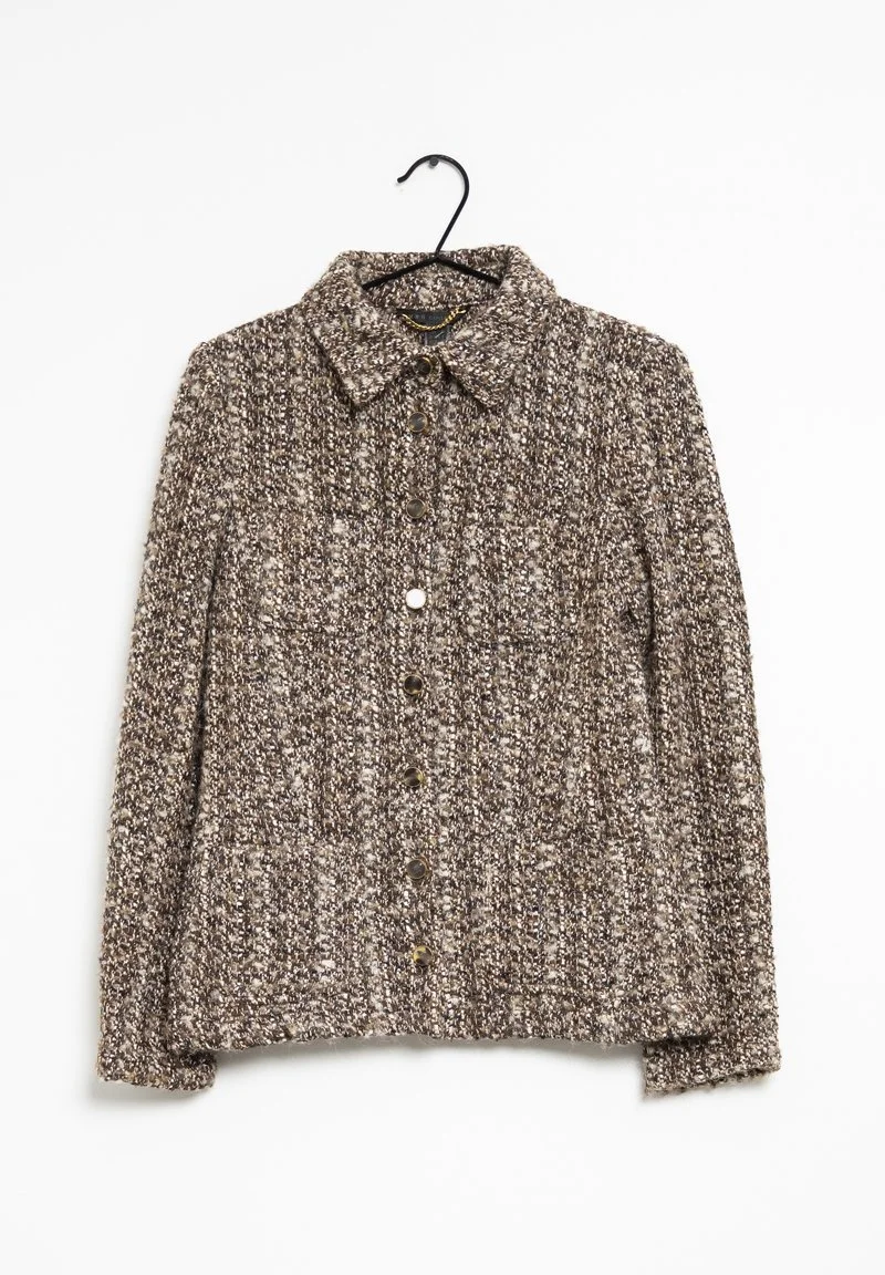 Mango Brown Bouclé Tweed Jacket — UFO No More
