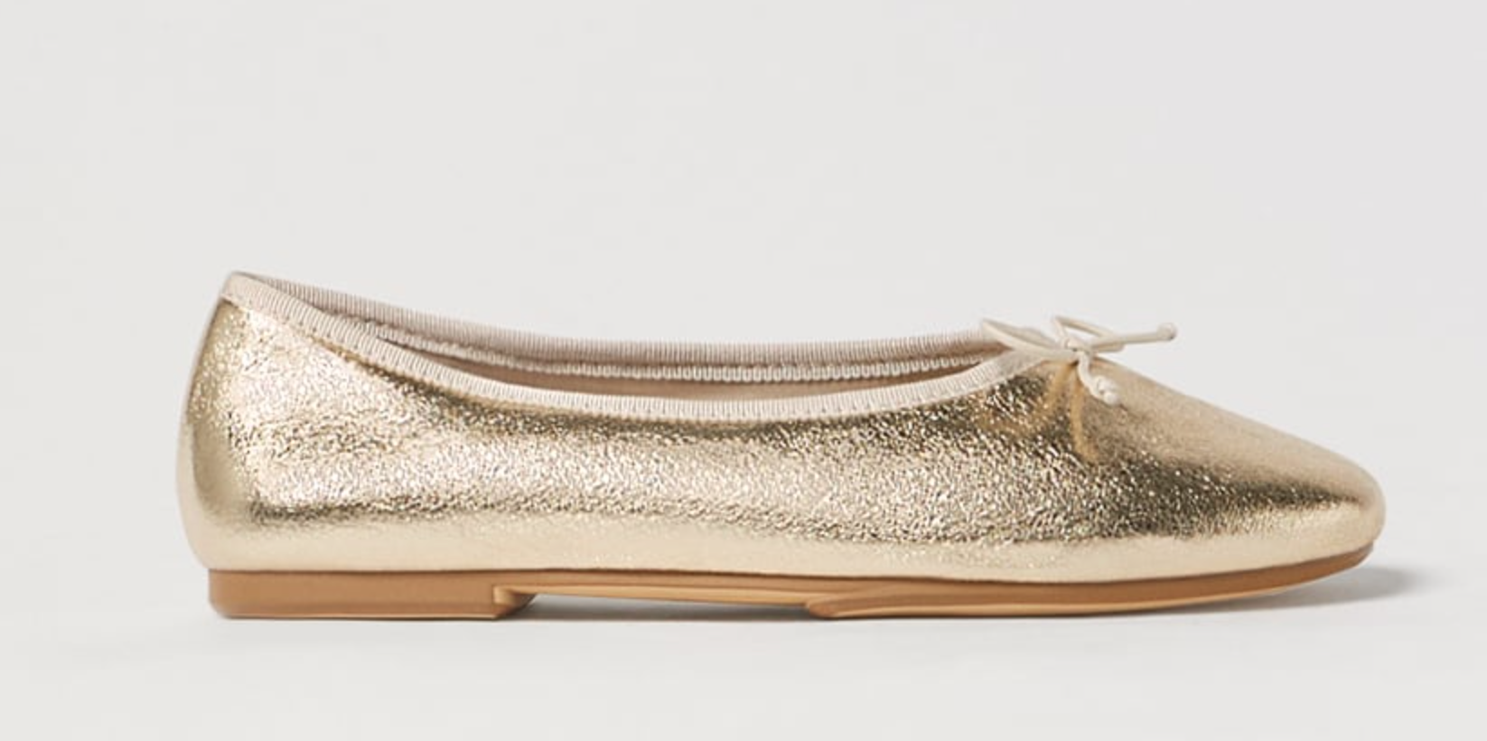 Zara Metallic Ballet Flats — Ufo No More
