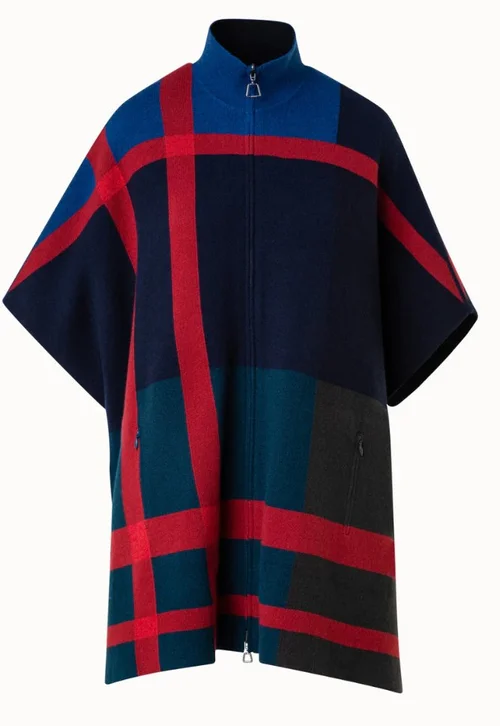 Akris Glen Check Reversible Cape — UFO No More
