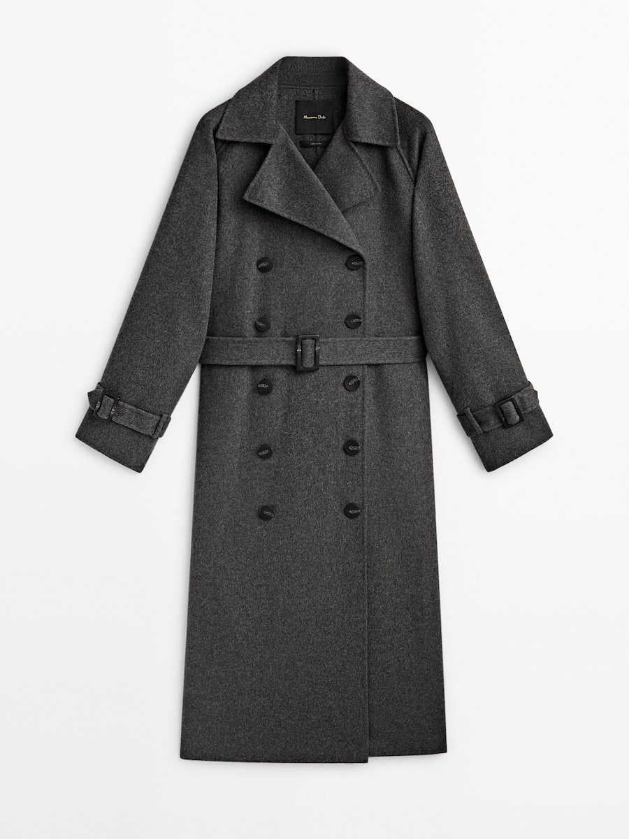Massimo Dutti Wool-Blend Double-Breasted Trench Coat — UFO No More Massimo Dutti Wool-Blend Double-Breasted Trench Coat — UFO No More