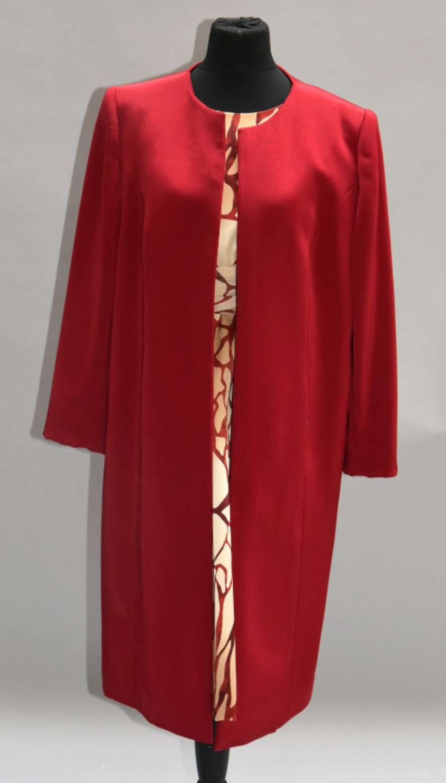 Yves Dooms Collarless Coat in Red — UFO No More