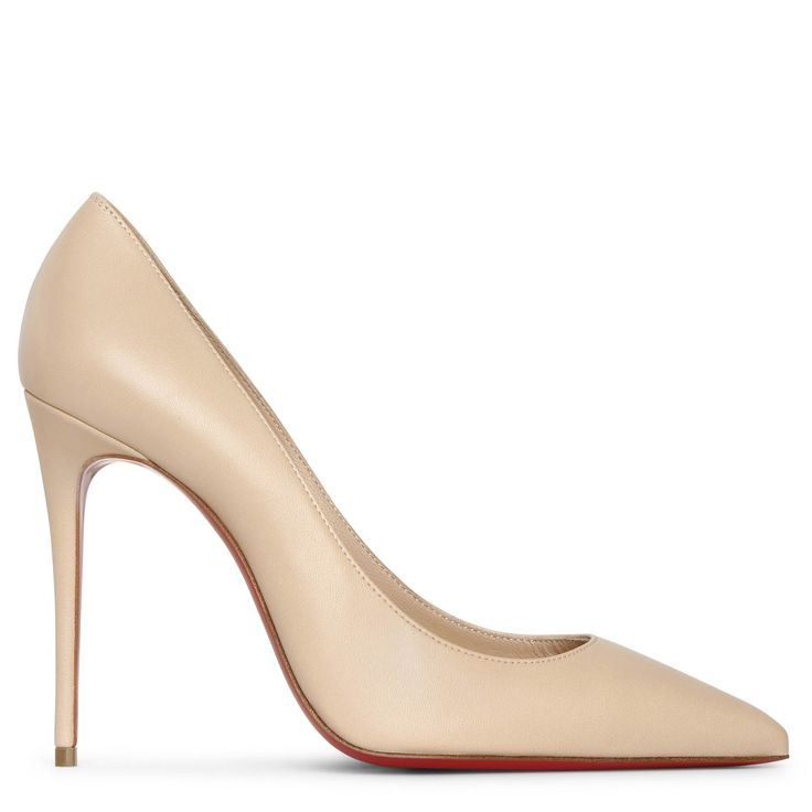 Christian Louboutin Kate 100 Pumps in Nude Leather — UFO No More