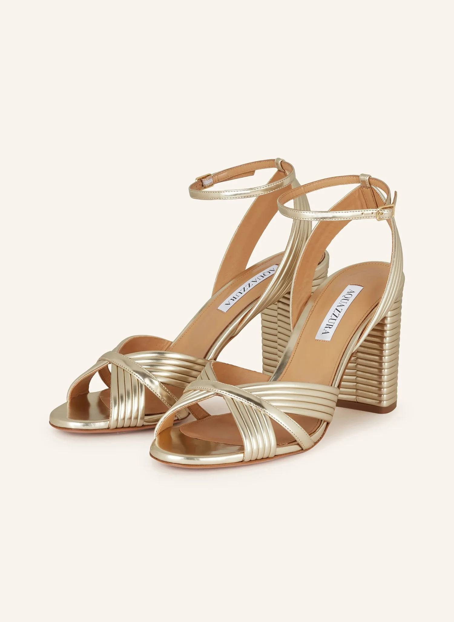 Aquazzura Very Sundance 85 Sandals in Gold — UFO No More