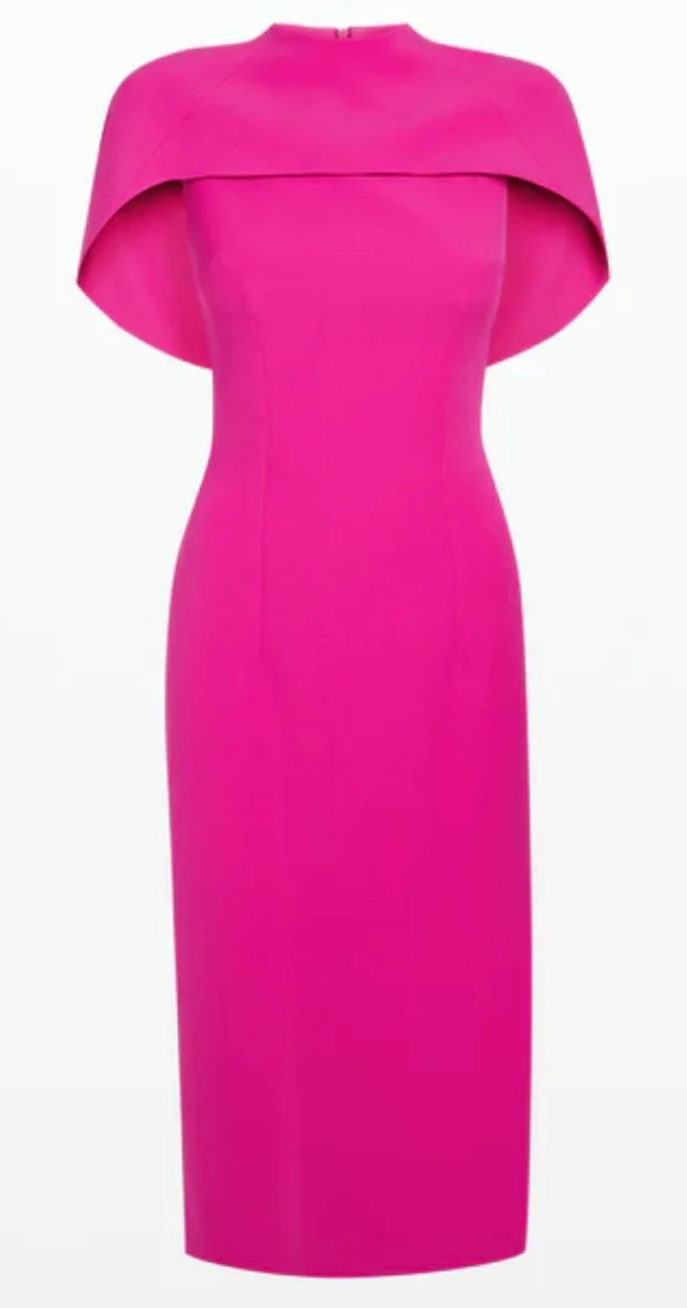 Safiyaa Kalika Midi Dress in Wild Strawberry — UFO No More