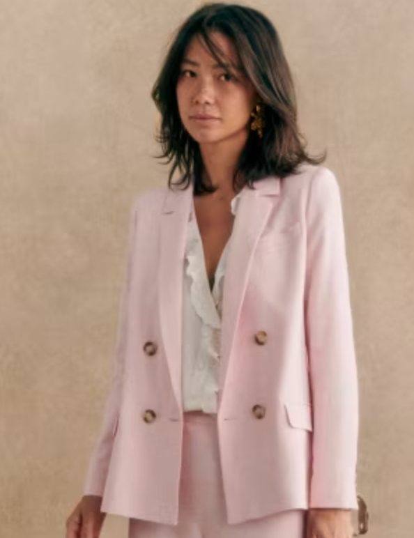 Sézane Christie Jacket in Powder Pink — UFO No More