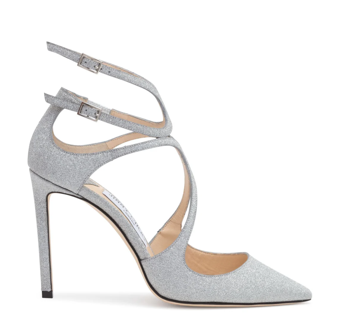 Jimmy Choo Lancer 85 Pumps in Silver Glitter — UFO No More