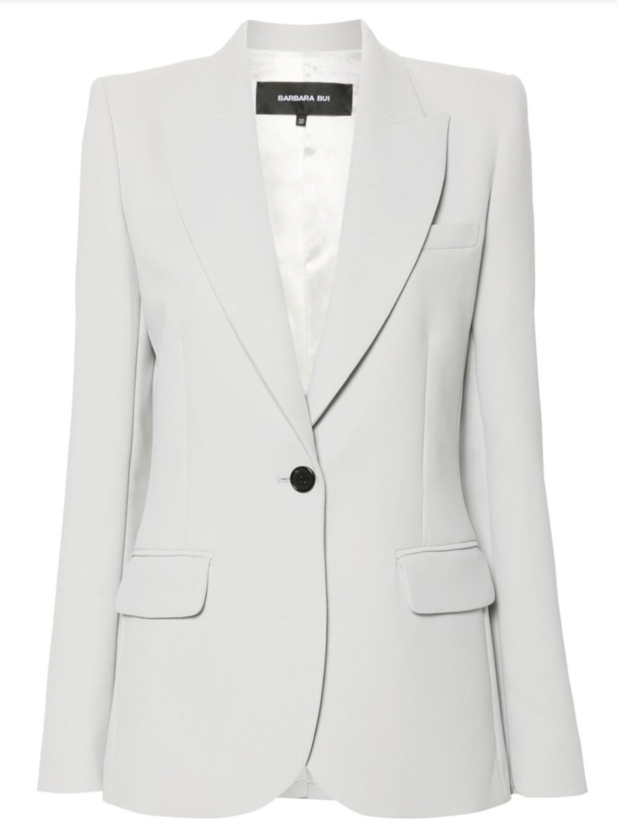 Barbara Bui Slim-Fit Suit Jacket in Light Grey — UFO No More
