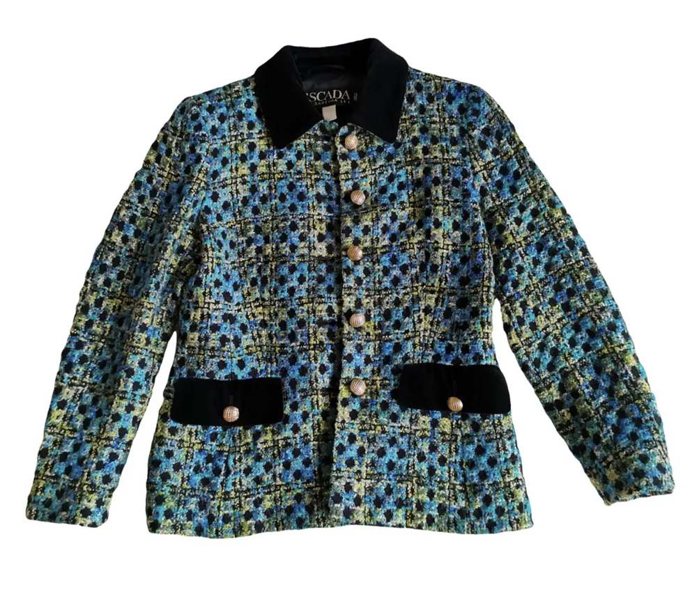 Escada Blue Tweed Blazer — UFO No More