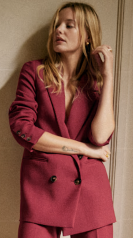 Sézane Chelsea Jacket in Burgundy — UFO No More