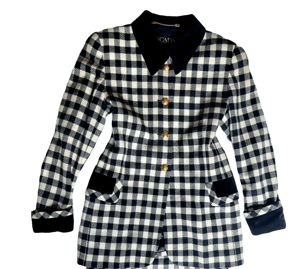 Escada Wool Checked Jacket — UFO No More