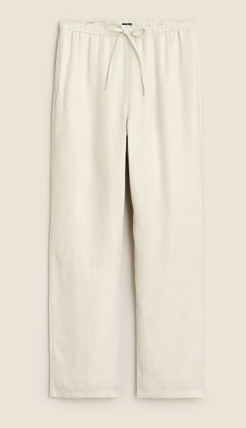 J.Crew Soleil Linen Trousers in Natural — UFO No More