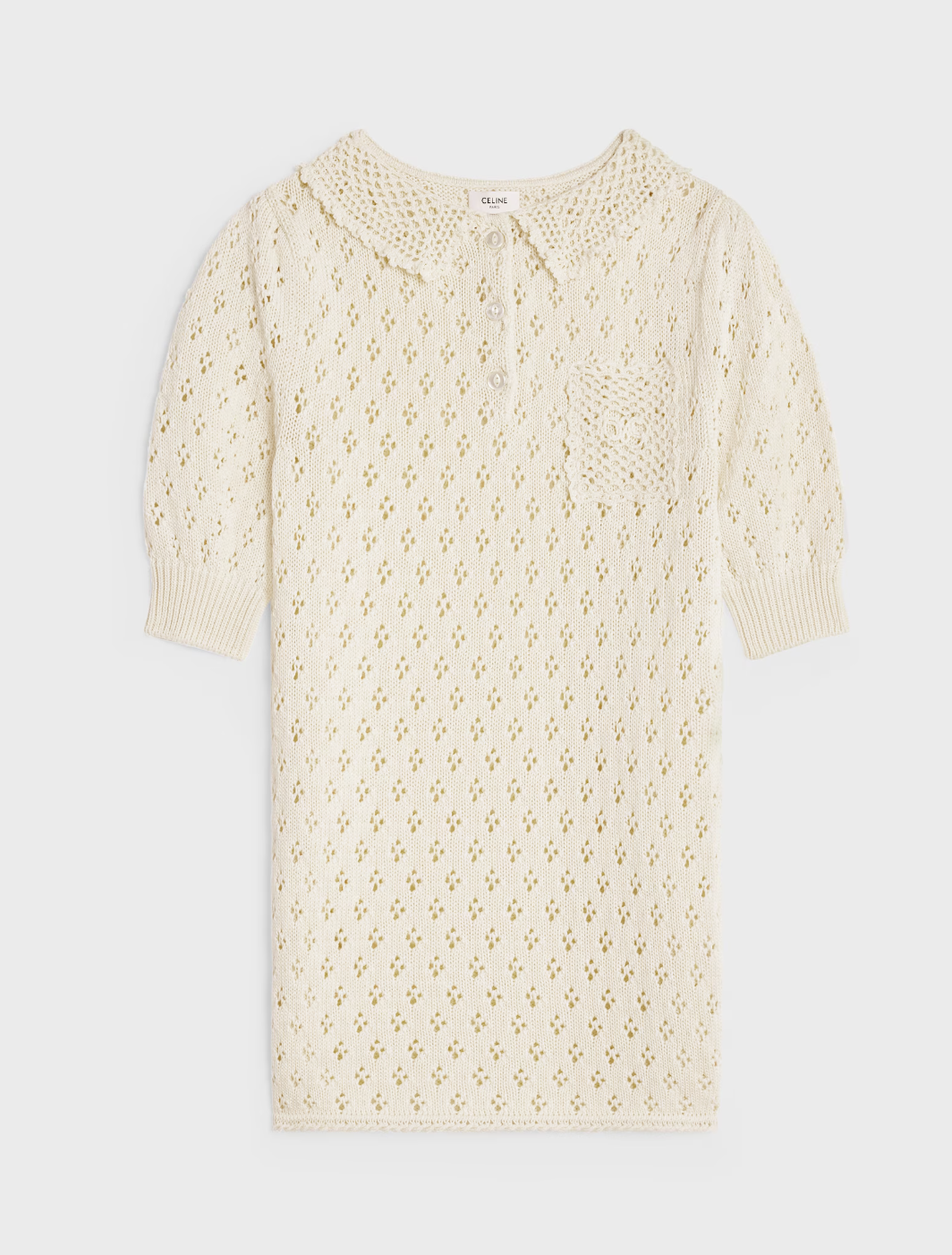 Celine Pointelle Cotton Mini Dress — UFO No More