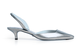 Magrit Mar Pumps in Silver Leather — UFO No More