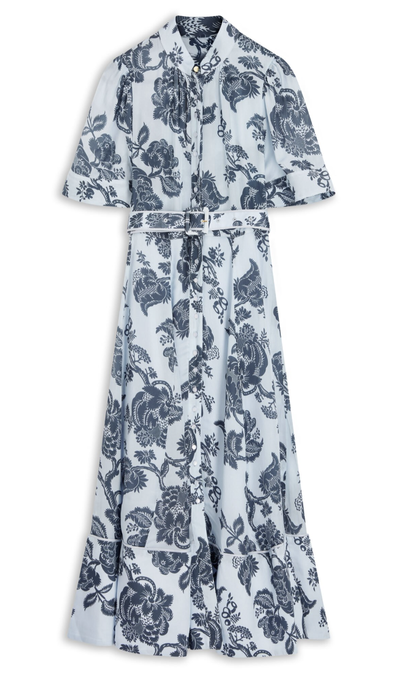 ByTiMo Organza Midi Dress in Blue Bouquet — UFO No More