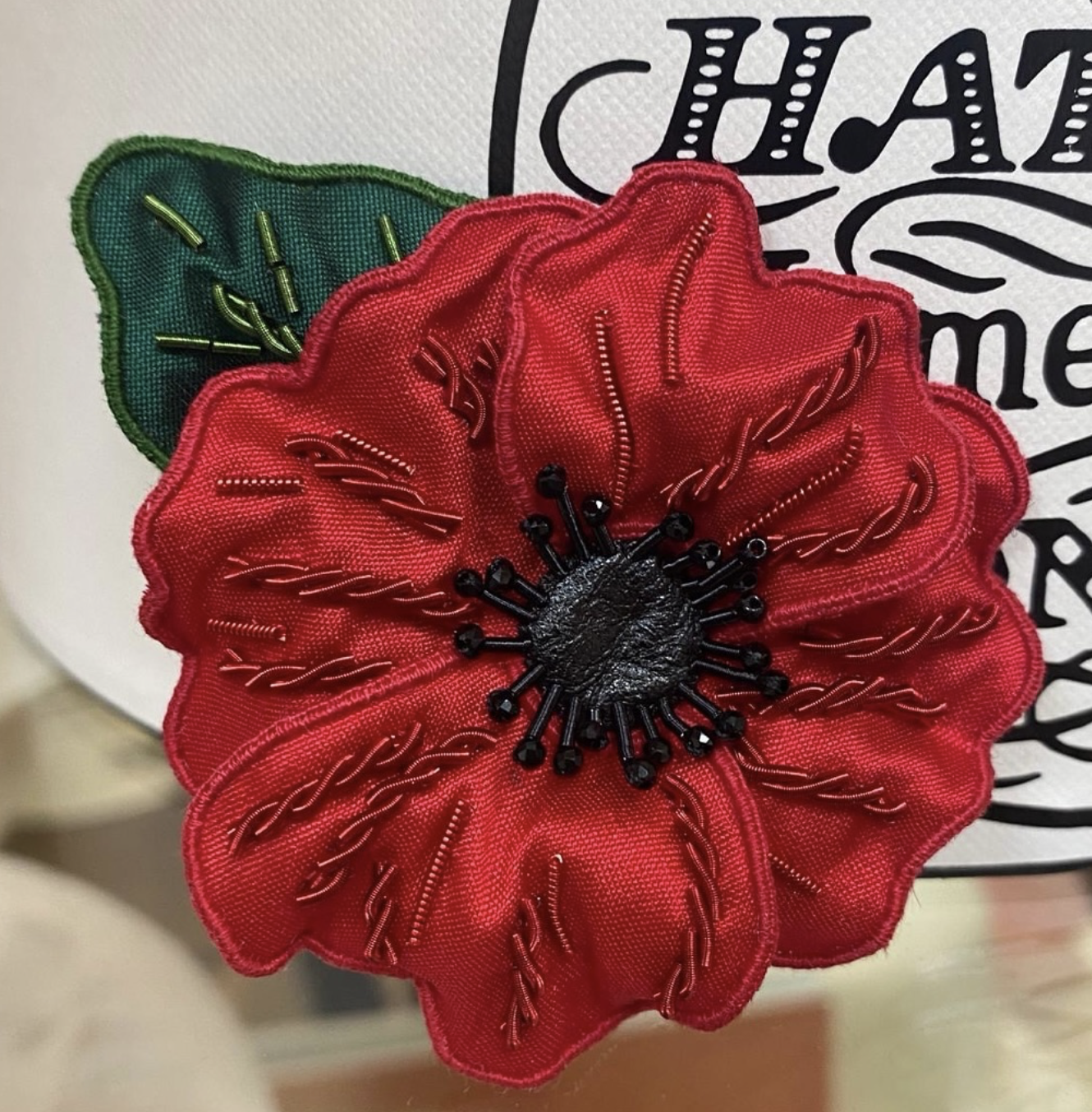Izzy Ager of Lock & Co Handmade Poppy Brooch — UFO No More