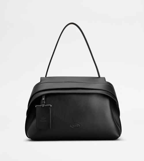 Tod's Medium Wave Bag in Black Leather — UFO No More