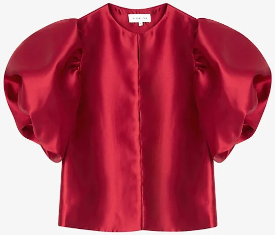 By Malina Cleo Blouse in Berry Red — UFO No More