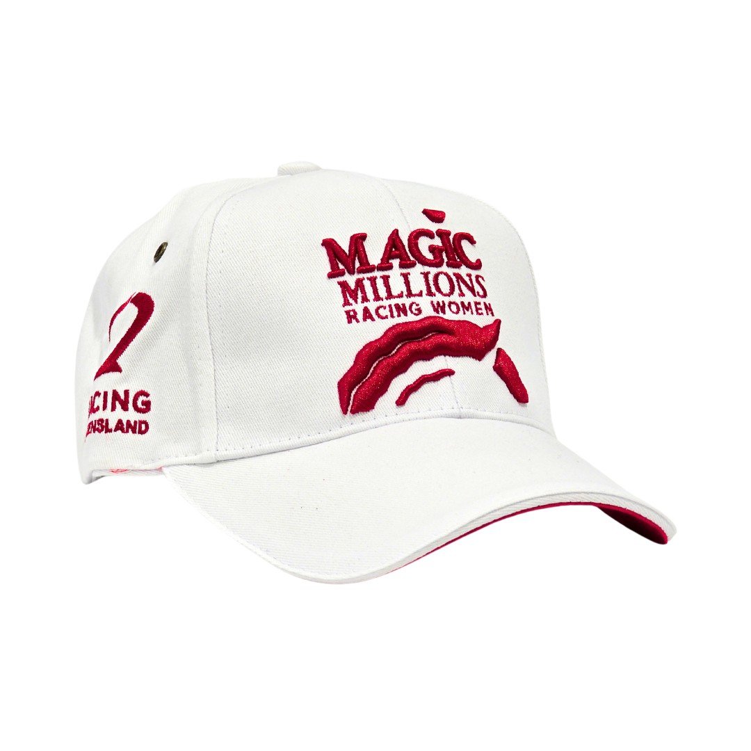Magic Millions Racing Cap in White/Dark Red — UFO No More